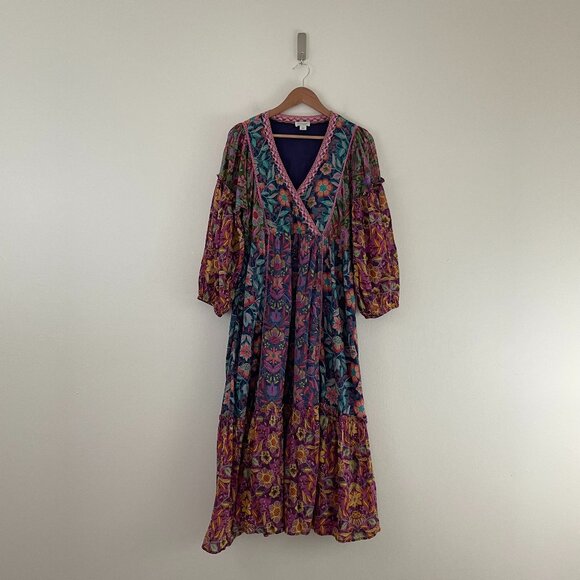 Sundance | Dresses | Sundance Mixed Floral Print Cotton Boho Peasant ...